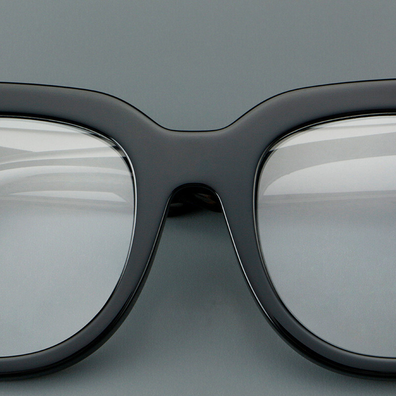 Thick Acetate Eyeglass frames Full Rim Business Men Retro Glasses Black ...