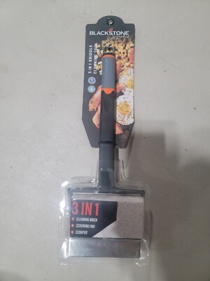 Blackstone Griddle 3 in 1 Cleaning Tool Brush Signature Series Scraper ...