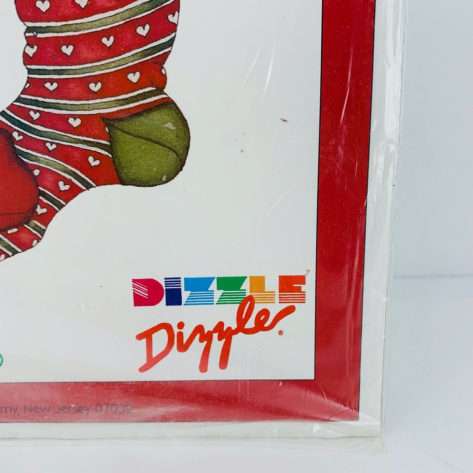 Dizzle Colorlooks Christmas Bears Stockings Craft Iron On Transfer 9"x2 ...