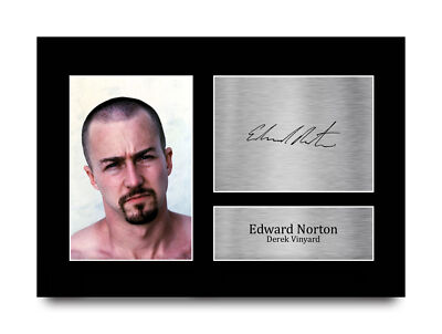 Edward Norton American History X Signed Autograph Picture Print for ...
