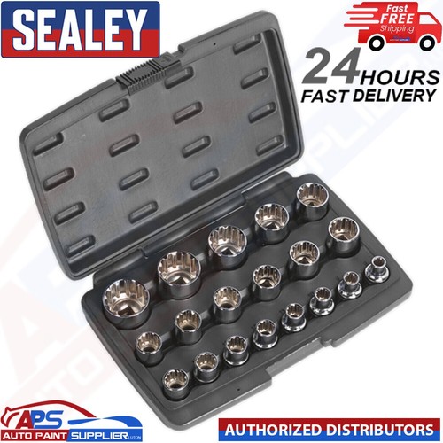 SEALEY Socket Set 19pc 1/2"Sq AK70619 Sealey Drive Total Drive®-FAST ...