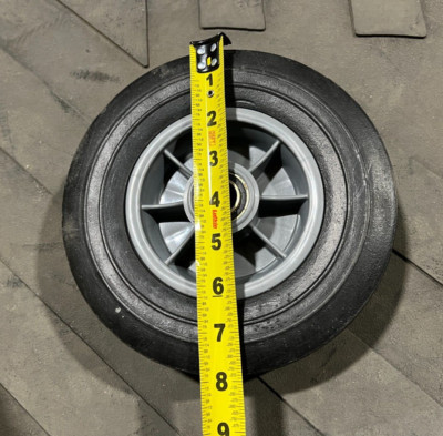 Solid Lawn and Garden Wheel 7.5 Inch Outside Diameter Gray with 6003 ...