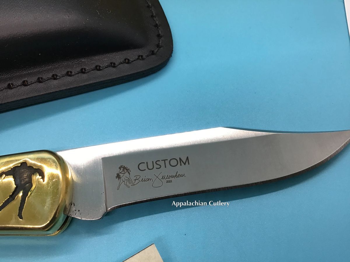 Brian Yellowhorse Custom Buck 110 Cholla Cactus Knife Zombies YH409 | eBay