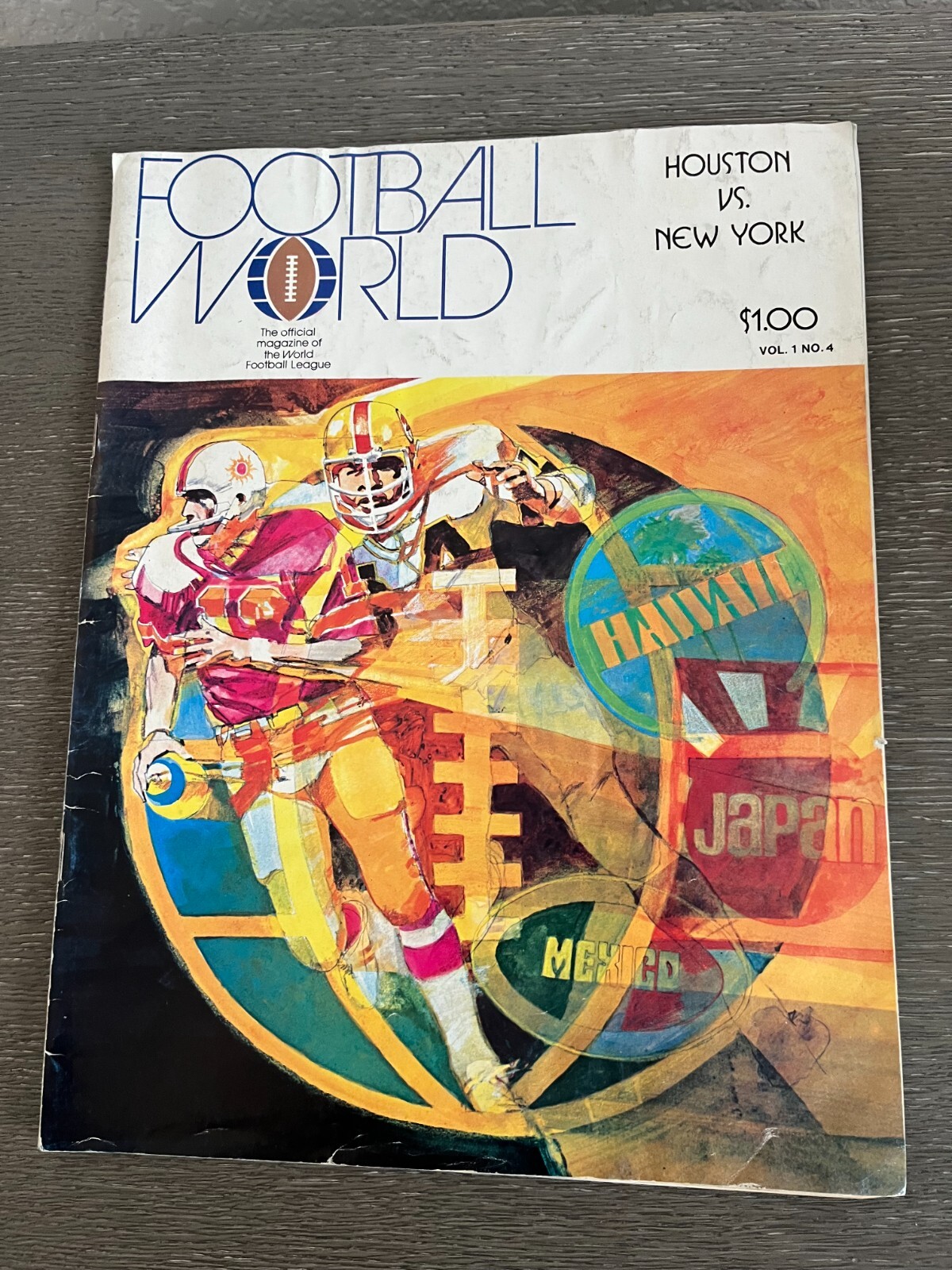 1974 WFL New York Stars vs Houston Texans World Football League Program ...