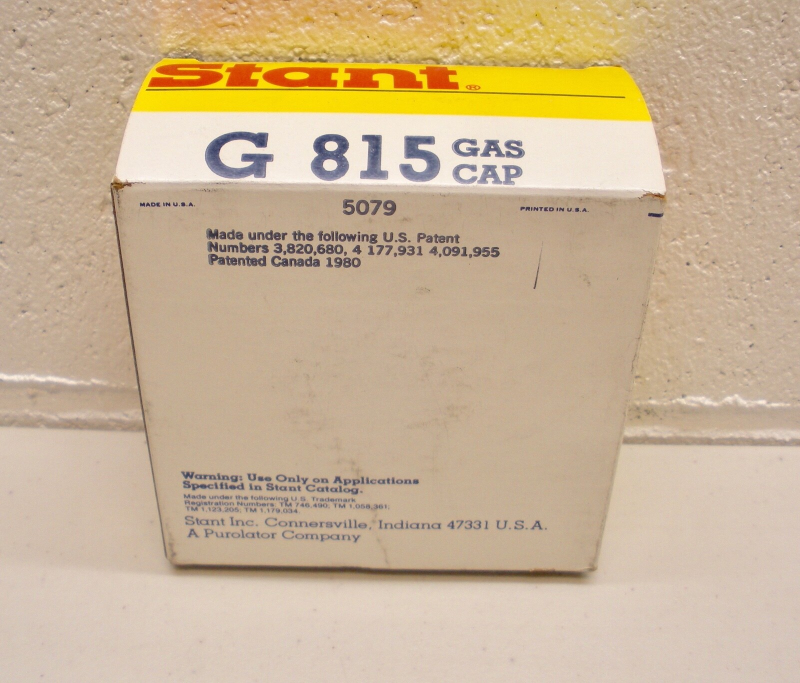 G 815 Stant Fuel Tank Gas Cap USA made NOS ref. # 10815 fits 83-87 ...