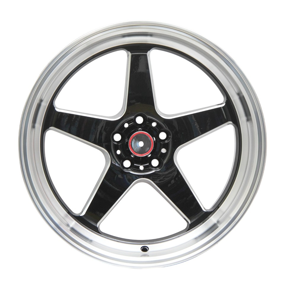 18 X 9.5 In Gloss Black Milling Wheels Rim 5x100 Wheel ET 20 CB 73.1 | eBay