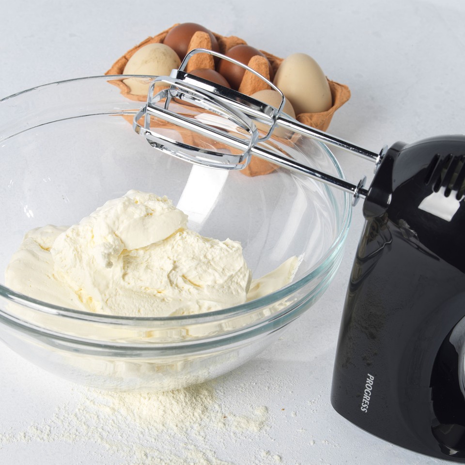 Progress Electric Hand Mixer 5 Speed Baking Whisk 2 Stainless Steel ...