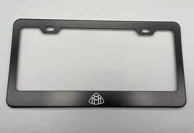 laser engraved Maybach logo BLACK Stainless Metal License Plate Frame ...