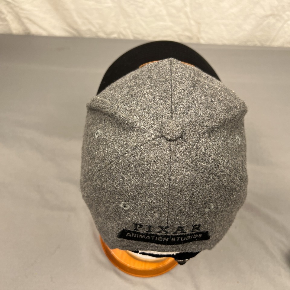 Disney Pixar Animation Studios Logo Cap Adult Adjustable Gray Black Hat ...