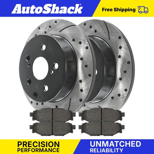Rear Drilled Disc Rotors Ceramic Brake Pads for Subaru Forester ...