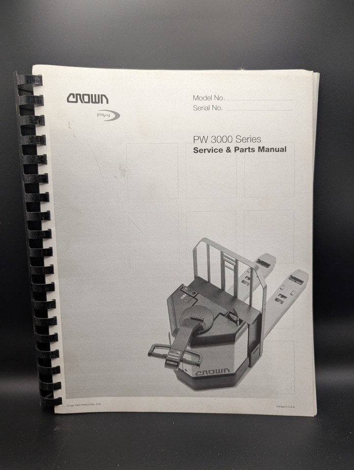Crown pallet jack PW 3000 series service and parts manual | eBay