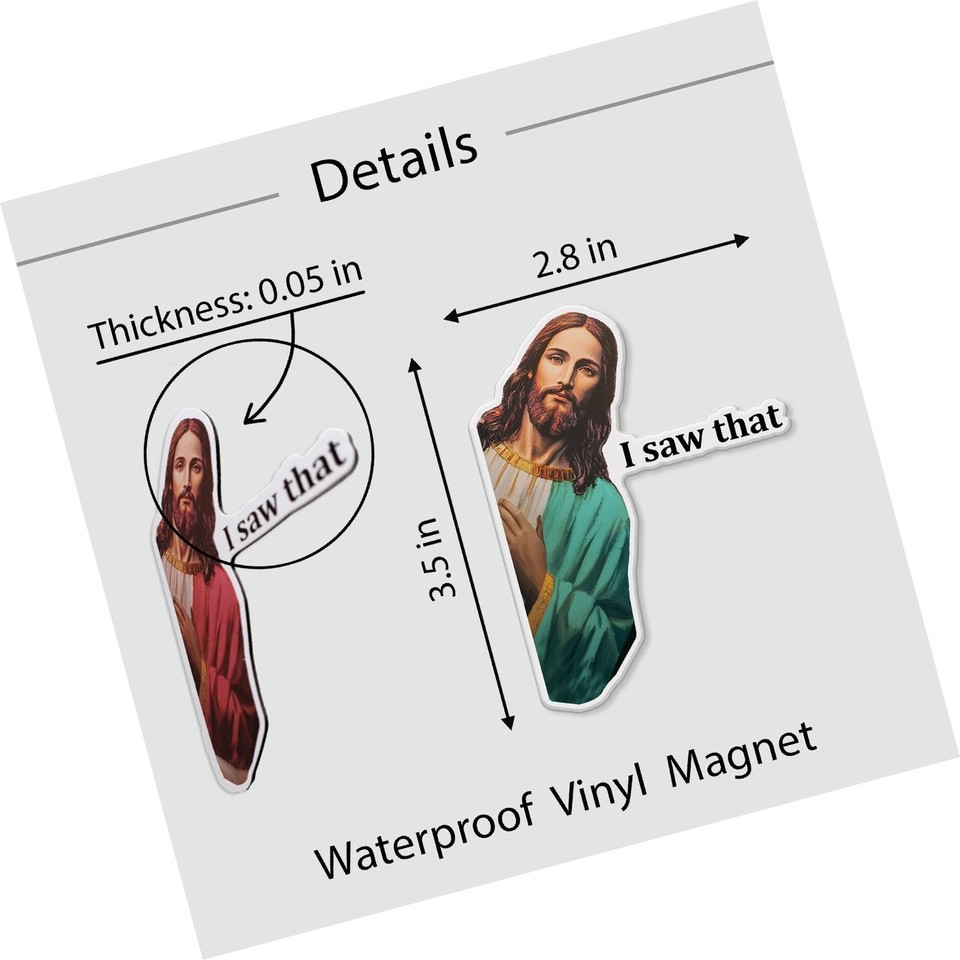 Jesus I Saw That Magnets, Funny Jesus Refrigerator Magnets, Funny ...