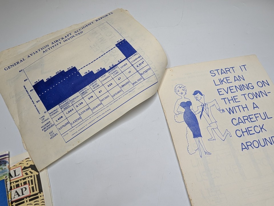 1967 Flight Safety Airplane Pamphlet Accident Graph Corrigan Pilot ...