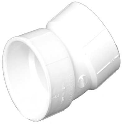15 Pack Schedule 40 DWV Pipe Elbow, 22-1/2 Degrees, PVC, 4-In. PVC ...