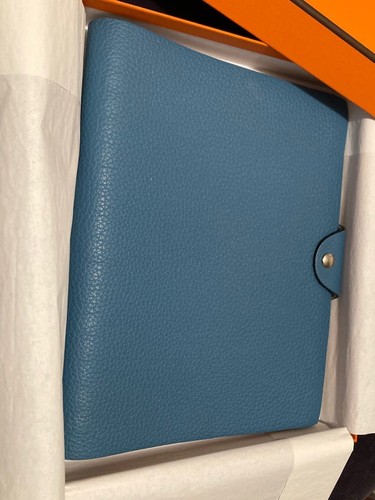 Herm s Ulysse GM Notebook Cover Agenda Togo Blue Jean Notebook Cover | eBay