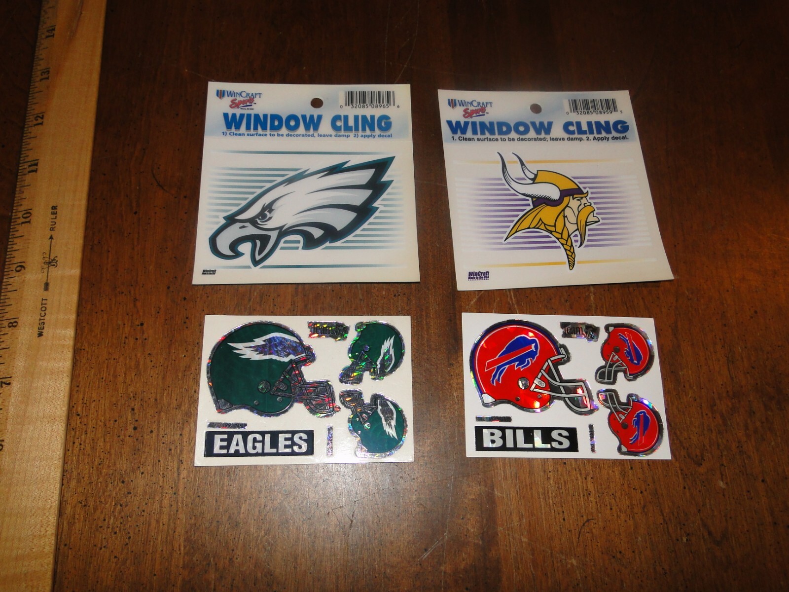 NFL Window Clings and stickers lot Eagles Vikings Bills | eBay