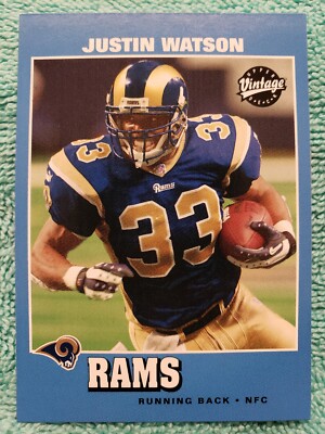 2001 UPPER DECK VINTAGE JUSTIN WATSON #142 ST. LOUIS RAMS | eBay