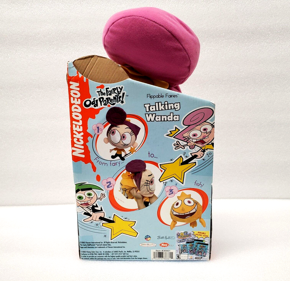The Fairly Oddparents Parents! Talking Wanda Flippable Fairies Plush ...