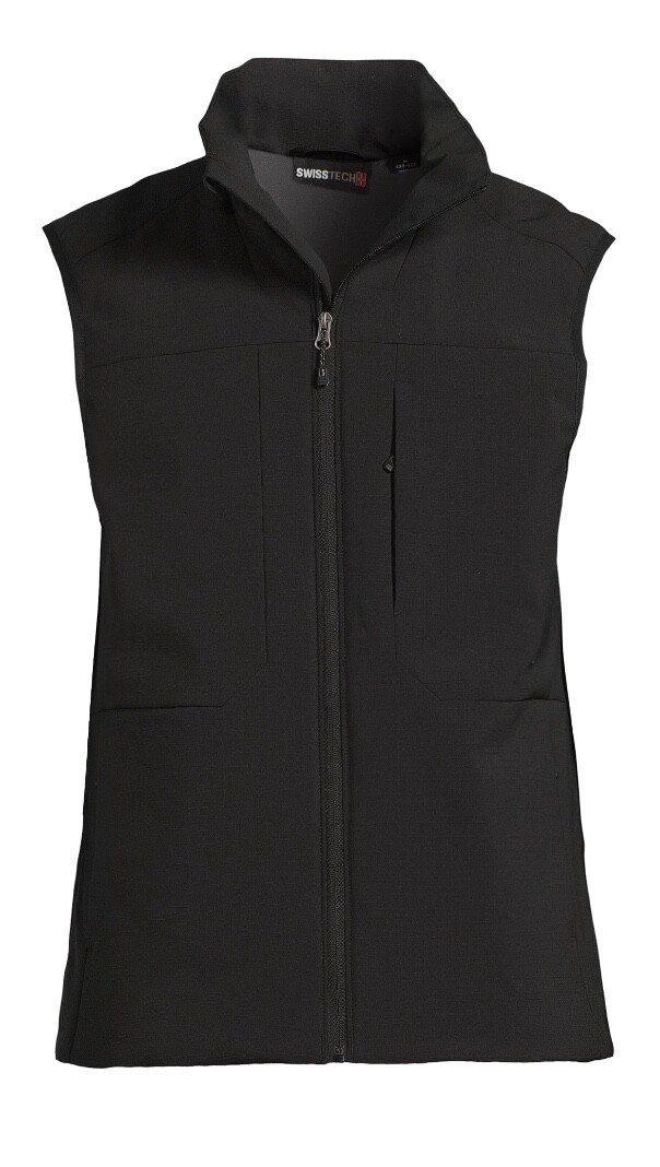 SWISS TECH Mens Lined Zippered Zip Up Vest Jacket With Pockets | eBay