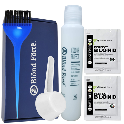DIY Perfect Blond Hair Bleach Lightening Kit Combo - 30 Volume ...