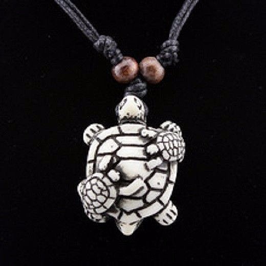 Over 30 STYLES Resin 1" to 2" TURTLES TORTOISES Pendant 18-34" Adj Cord ...