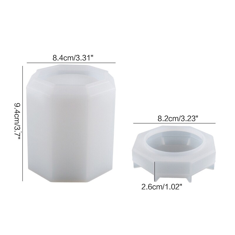 Octagon Shape Silicone Mold Storage Box Mold for Making Jewelry Holder ...