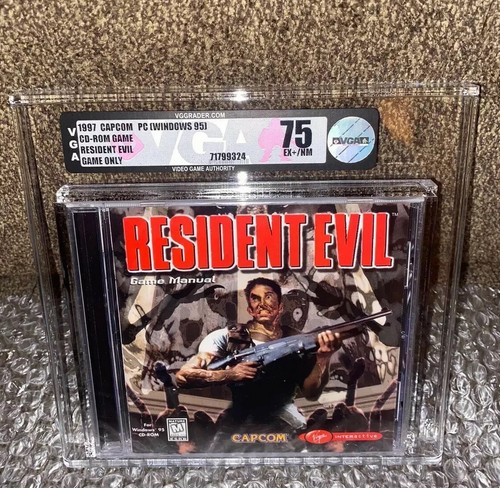 Resident Evil VGA 75 NM! PC/WINDOWS 95 RARE USA FIRST PRINT JEWEL CASE ...