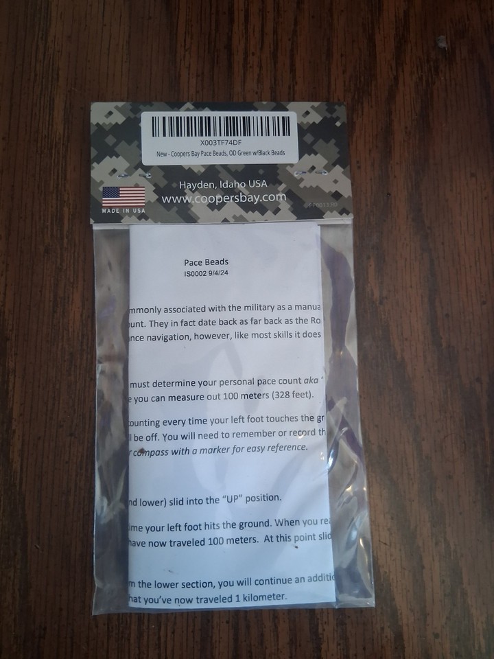 Pace Count Beads,Army Ranger Beads Distance Counter for Land Navigation ...