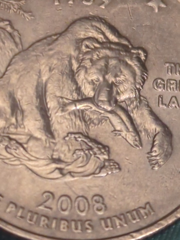 2008 P Alaska quarter Rim Error Rev Letter Errors | eBay