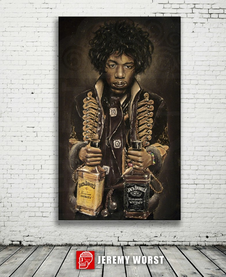 Jeremy Worst"Jimi 's Jack" Hendrix Wall original Acrylic painting art ...