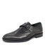 Mens Leather Monk Strap Single Buckle Brogue Shoe Black HX London ...
