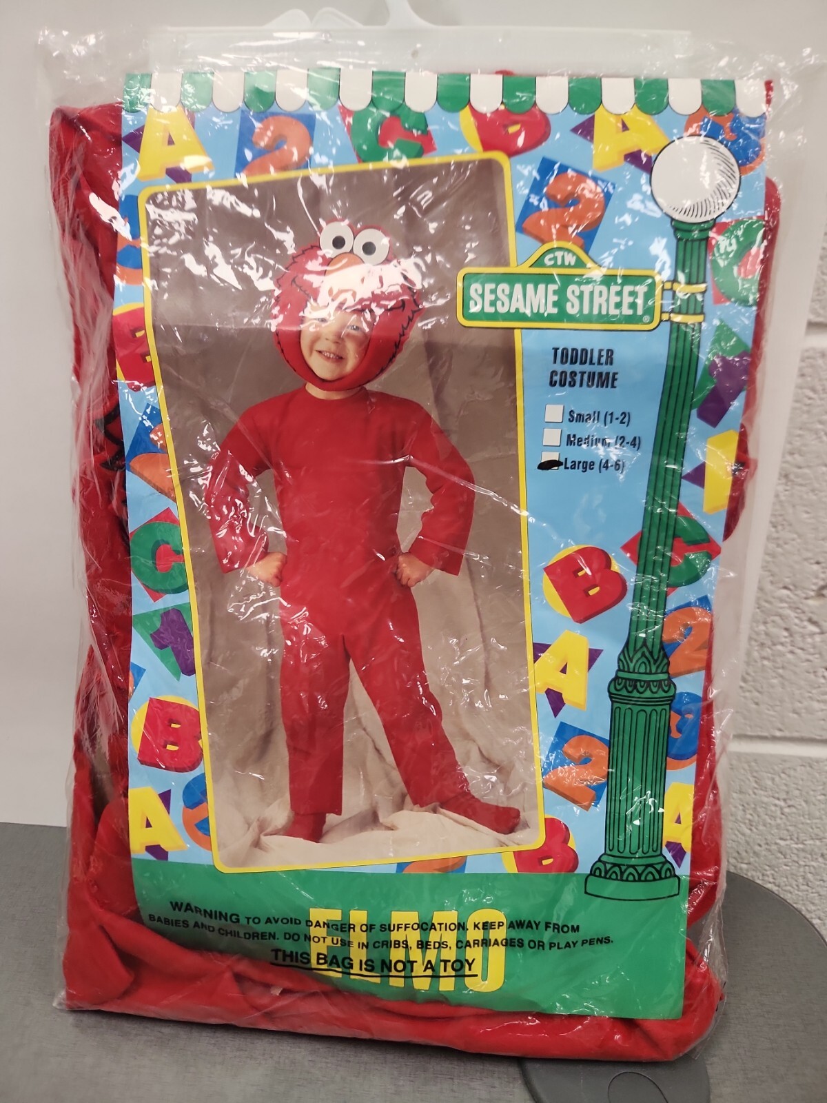 1993+Disguise+Sesame+Street+Elmo+Fur+Costume+2+Piece+Small+1-2 for sale ...