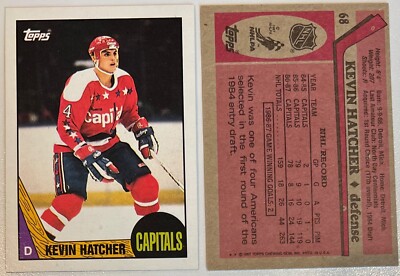 1987-88 Kevin Hatcher Rookie 68 Washington Capitals | eBay