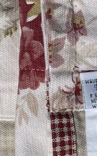 Waverly Garden Room Red Roses Valance Cotton Floral Shabby Chic Gingham ...