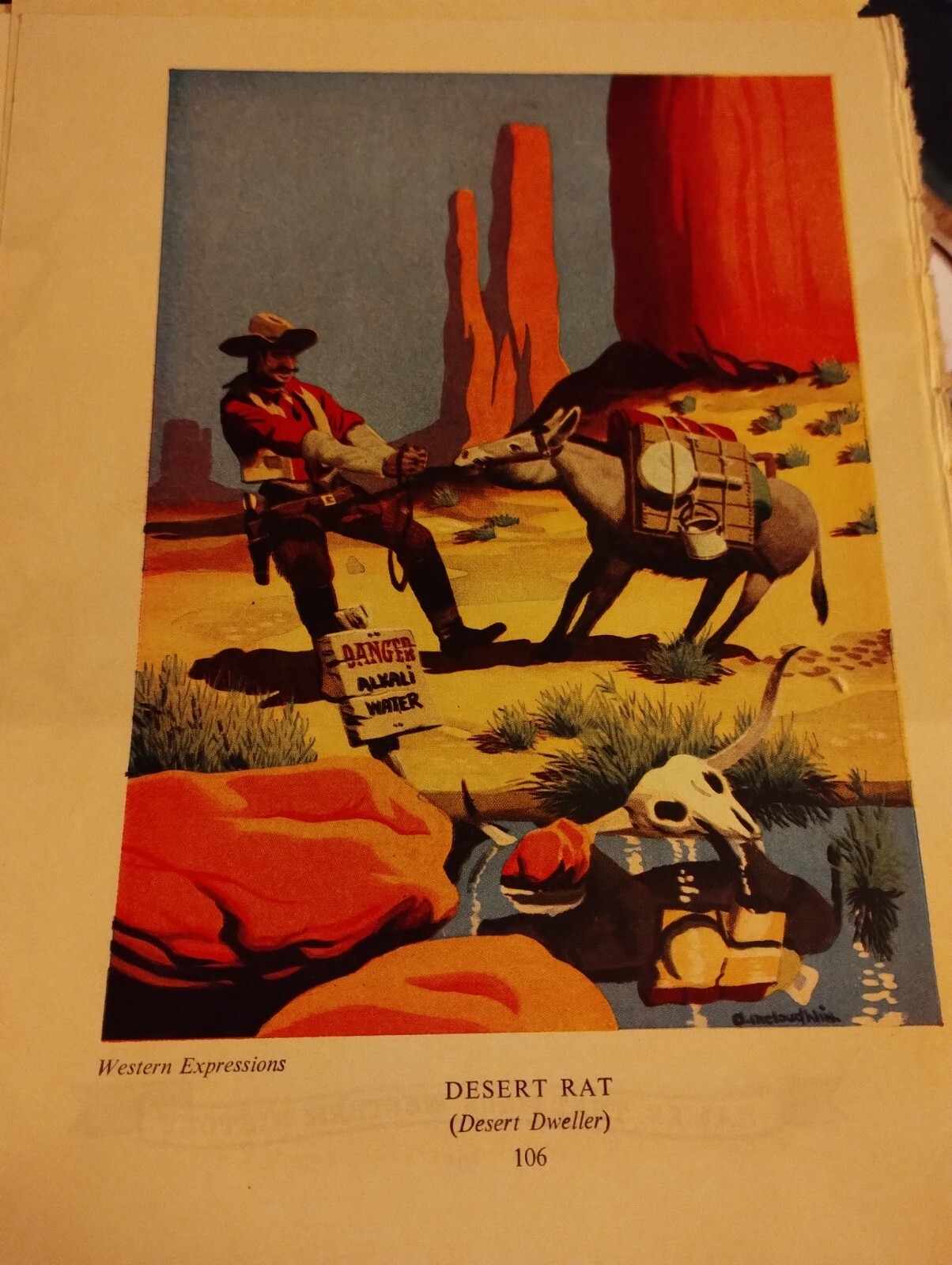 Xm65 Ephemera 1950s Book Picture Cowboy Desert Dwellers | eBay UK