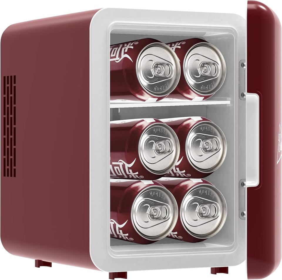 MIS135DRP DR. Pepper Mini Portable Compact Personal Fridge Cooler, 4 ...