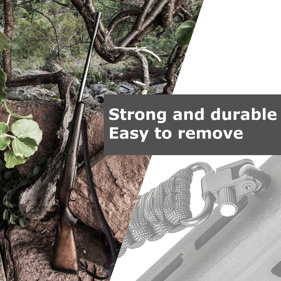 Tactical 550 Paracord Rifle Gun Sling Shotgun Crossbow 2 Point ...