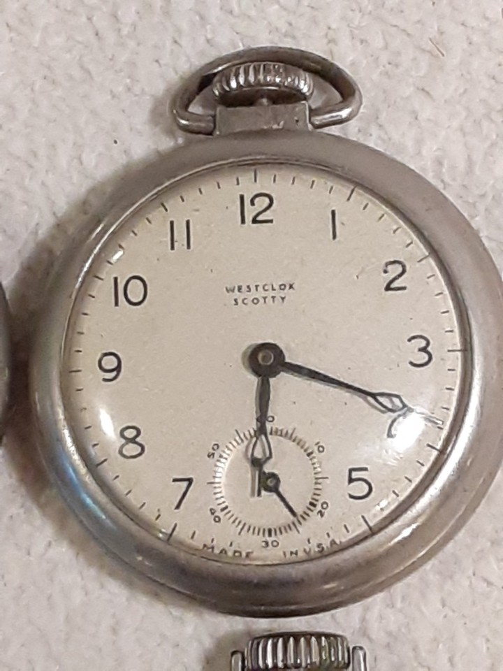 Lot of Vintage Pocket Watches Eagle,West Clox,Scotty, Pocket Ben for ...