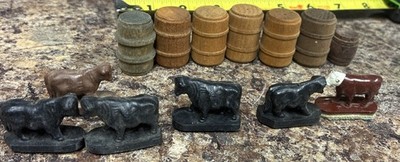 O Scale, Cows, And Wooden Barrels For Train Layout | eBay