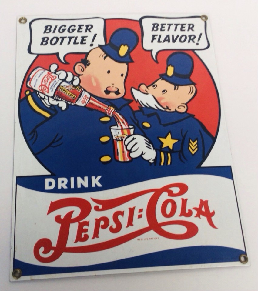 Vintage 1991 Andi Rooney Drink Pepsi Cola Porcelain Sign 8 3/4” By 11 1 ...