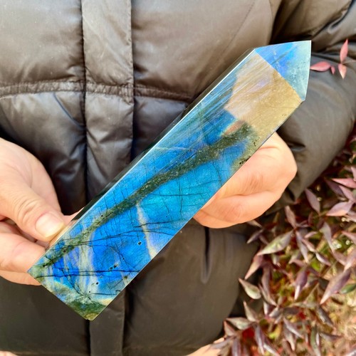 450G Natural elongated stone Madagascar polished crystal obelisk | eBay