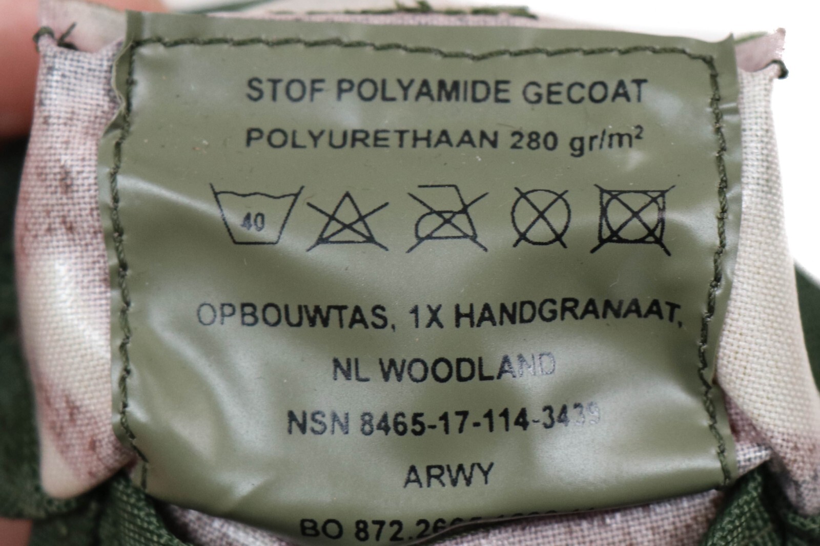 Authentic Dutch Army Hand Grenade Pouch Molle DPM Camo Woodland ...