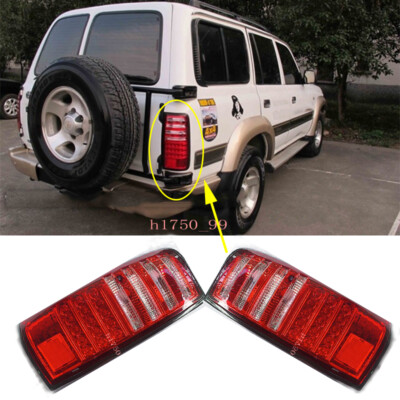 Red white Rear Led Tail lights For 1991-1997 Toyota Land Cruiser FJ80 ...