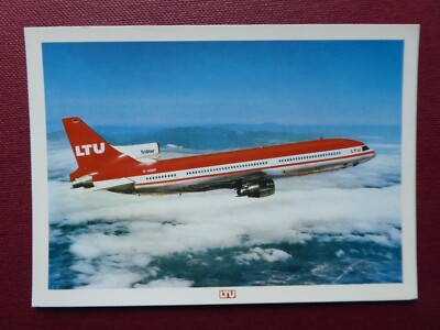 CARTE POSTALE AVIATION AIRLINE POST CARD LTU LOCKHEED L-1011 TRISTAR D ...