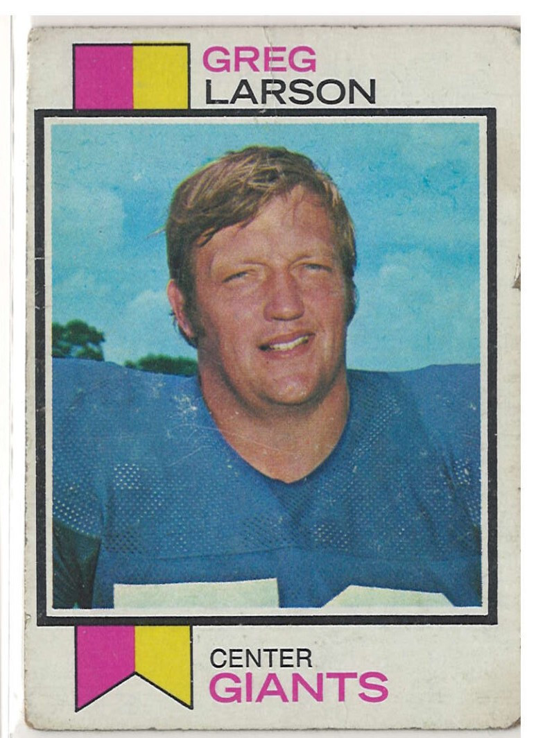 1973 Topps Football #418 Greg Larson New York Giants | eBay