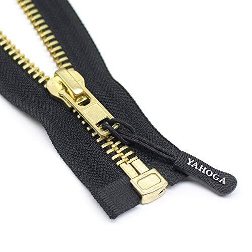 #10 27 Inch Brass Separating Jacket Zipper Heavy Duty Metal Zipper for ...