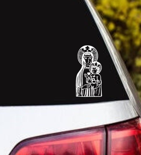Jesus Cross White Sticker Catholic Christian Religious Car Decal For ...