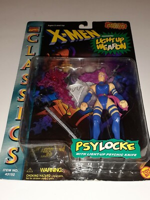 1996 Marvel Comics X-MEN Classics PSYLOCKE Figure Light-Up Psychic ...