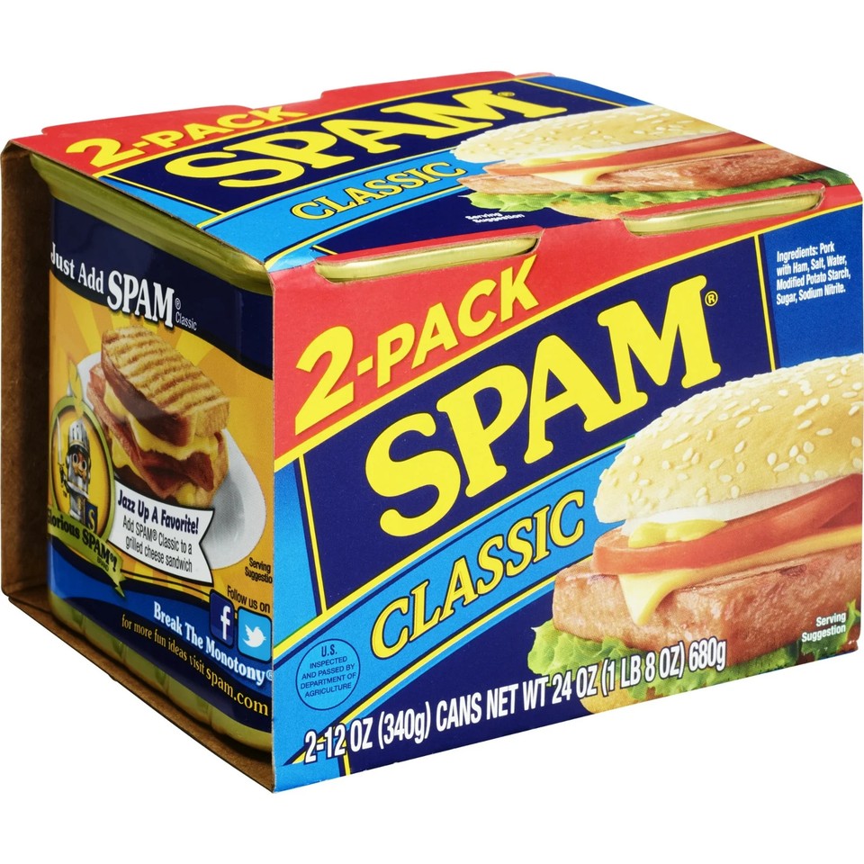 2 Pack SPAM Classic canned Meats, 12 oz Aluminum Cans... | eBay