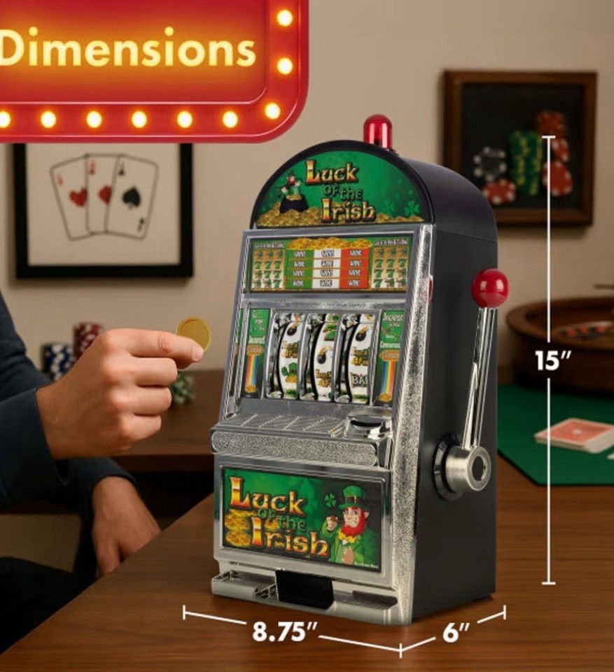 Large Luck of the Irish Slot Machine 15 Inch Kids Adult Savings Coin ...
